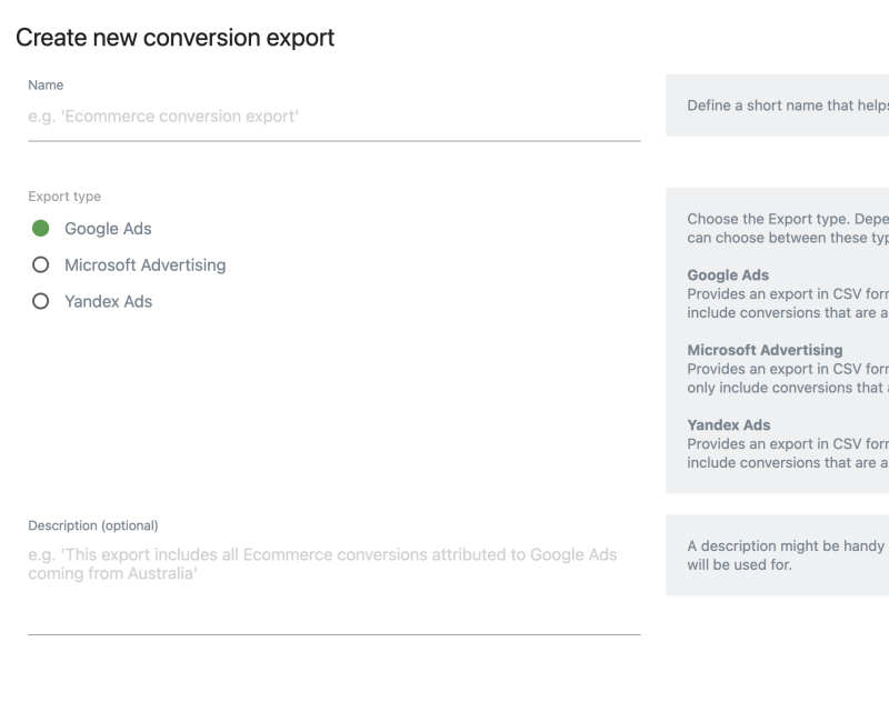 Advertising Conversion Export - Matomo Plugins Marketplace