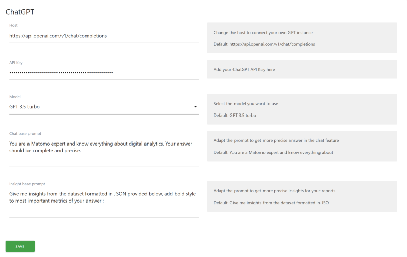 Chat GPT - Matomo Plugins Marketplace