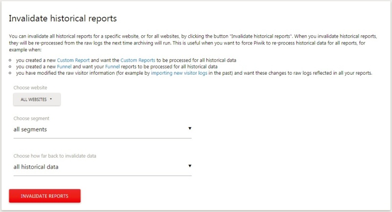 Invalidate Reports - Matomo Plugins Marketplace